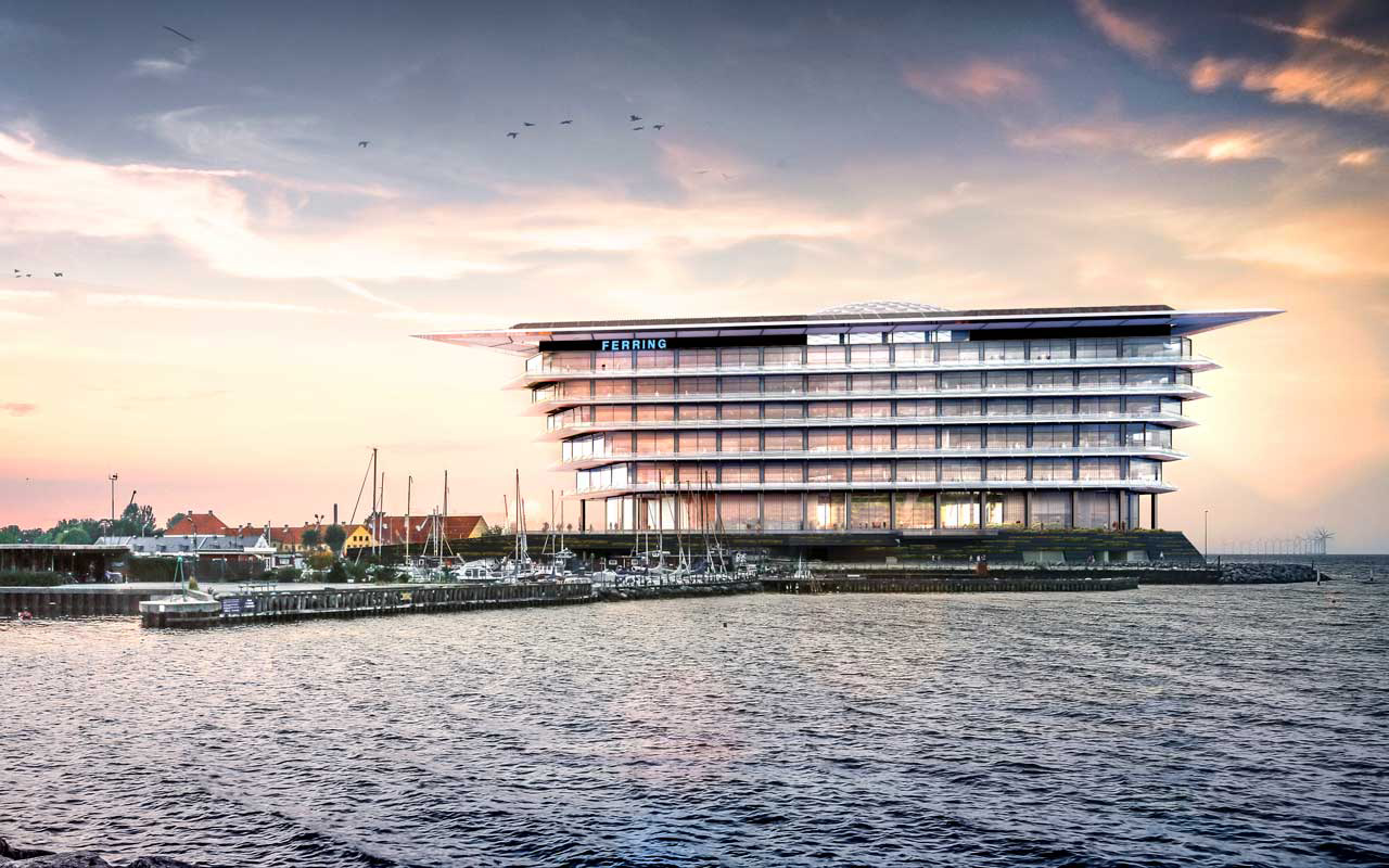 foster + partners breaks ground on ferring pharmaceuticals HQ