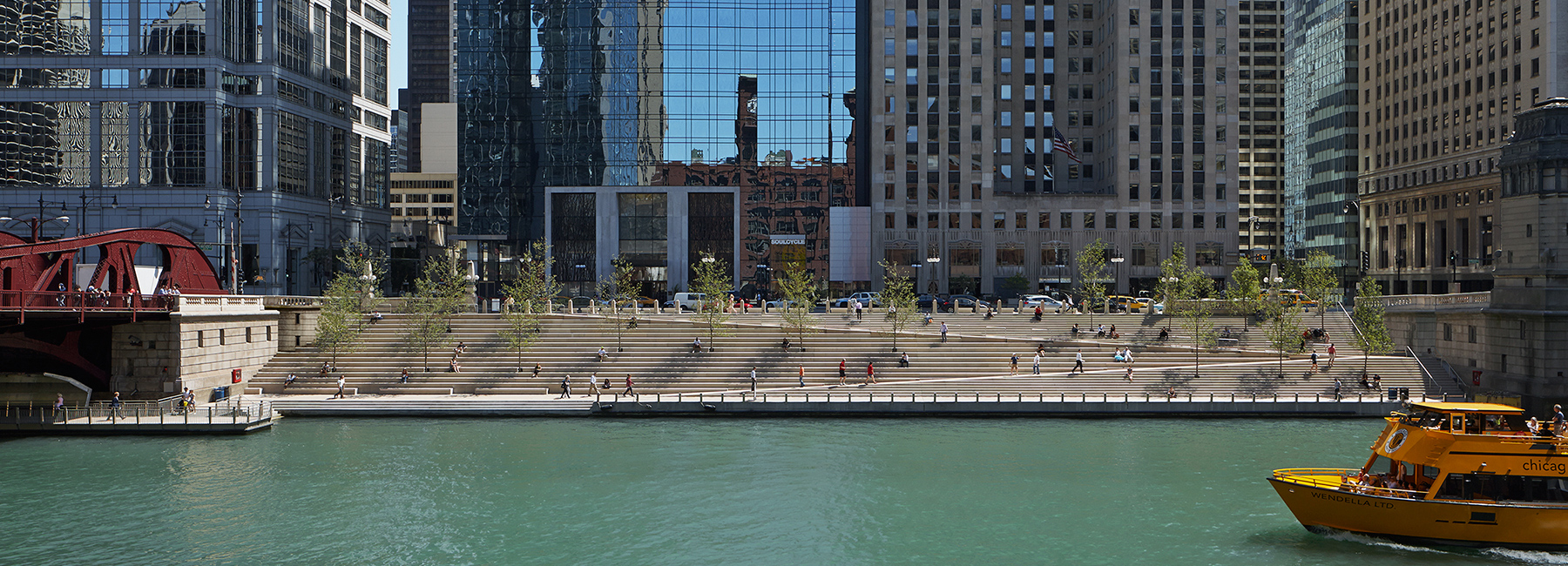 the chicago riverwalk reconnects the city with its waterfront
