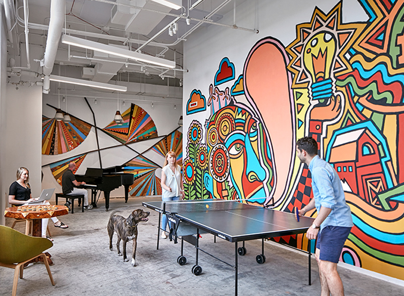 blurring the lines between workplace and habitat, each of the nine ...