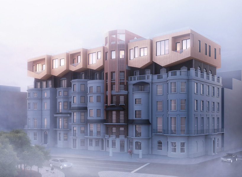 the seven 'inverted' floors share only one building as a vertical ...