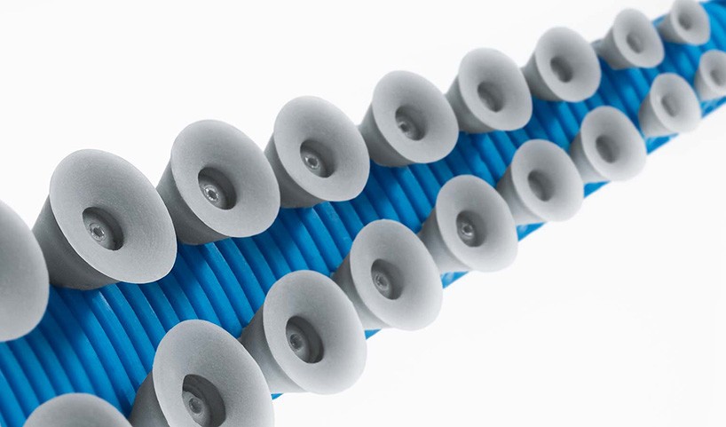 the octopusgripper robot curls around objects like a tentacle