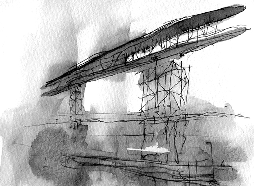 the project is a 90-meter long and tightly constructed mass elevated ...