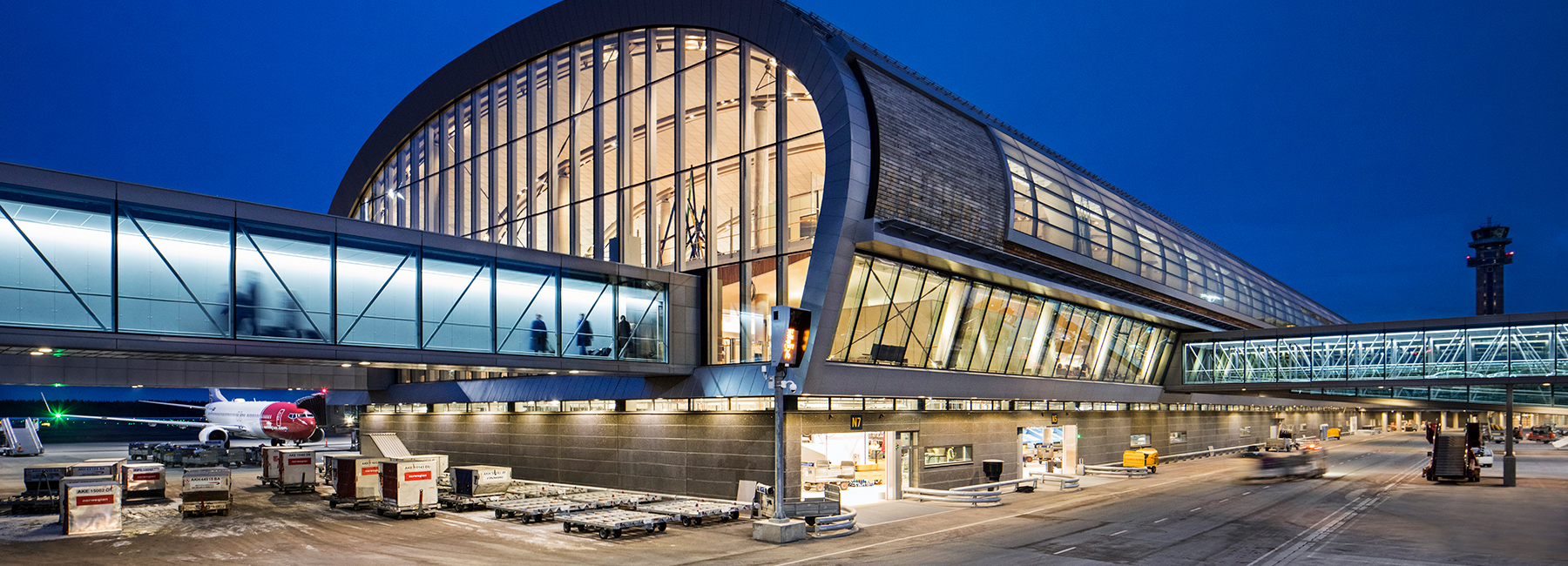 nordic office of architecture opens terminal at oslo airport