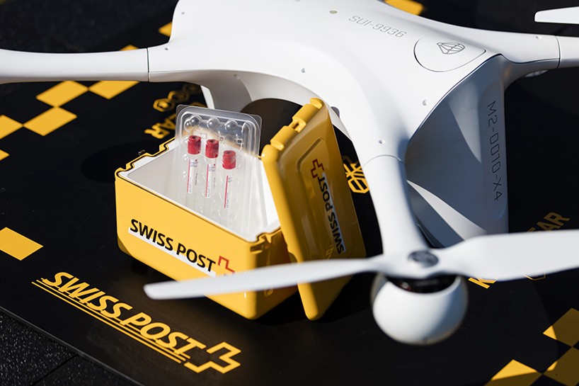 swiss post using drones to transport medical samples between hospitals