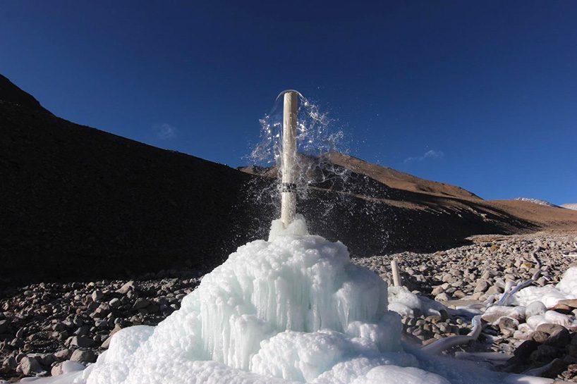 ice stupa sculpts artificial glaciers to ensure fresh water supply in ...