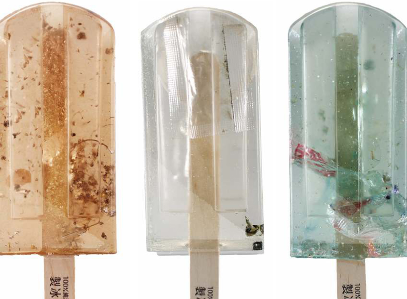 the one-hundred 1:1 models comprising the polluted water popsicles ...