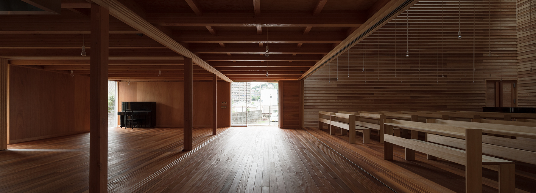 tezuka architects constructs timber church of eaves in japan