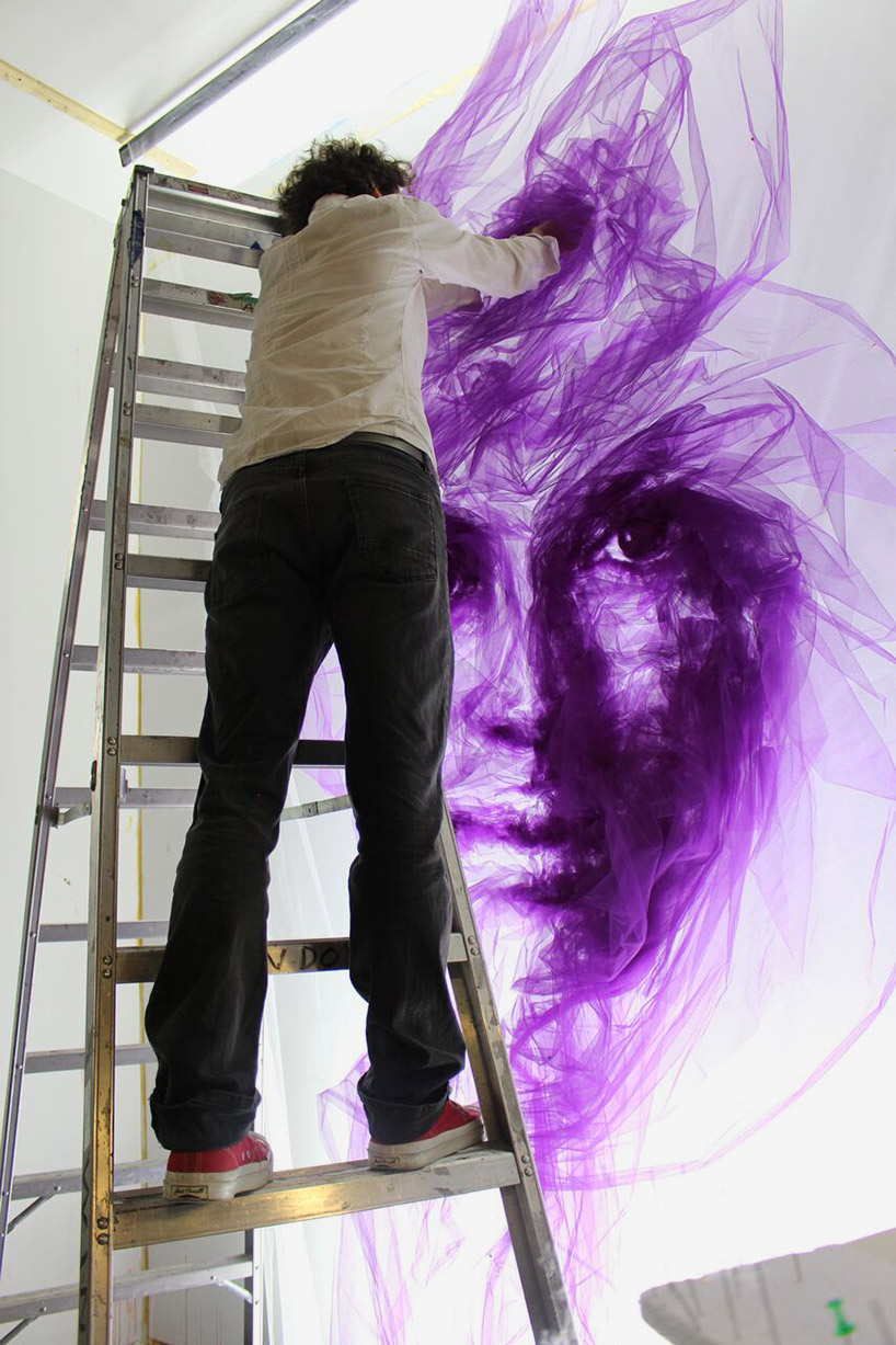 benjamin shine sculpts ethereal tulle portraits for bergdorf goodman