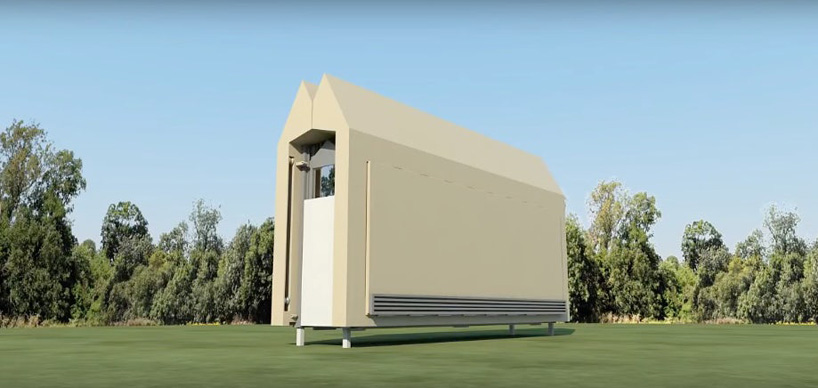 ten fold's houses unfold in eight minutes at the push of a button