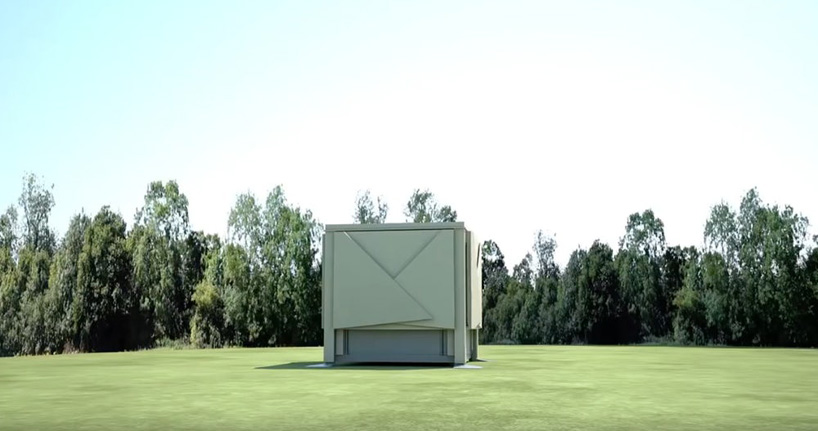 ten fold's houses unfold in eight minutes at the push of a button