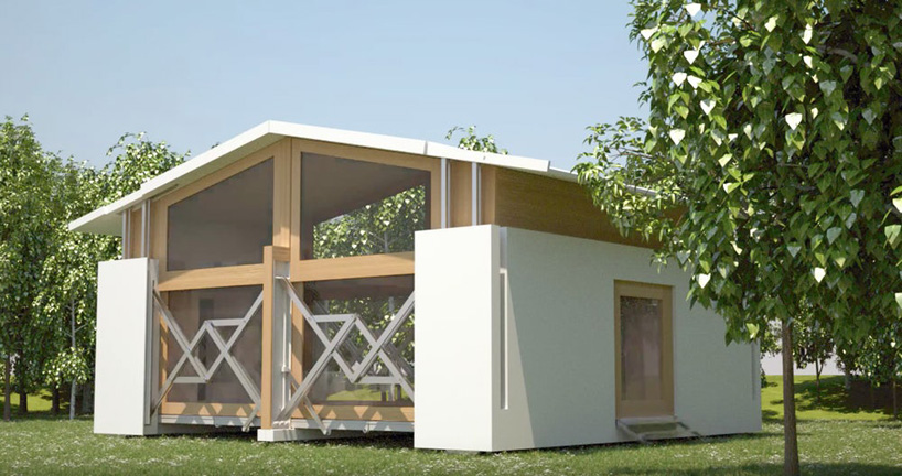 ten fold's houses unfold in eight minutes at the push of a button