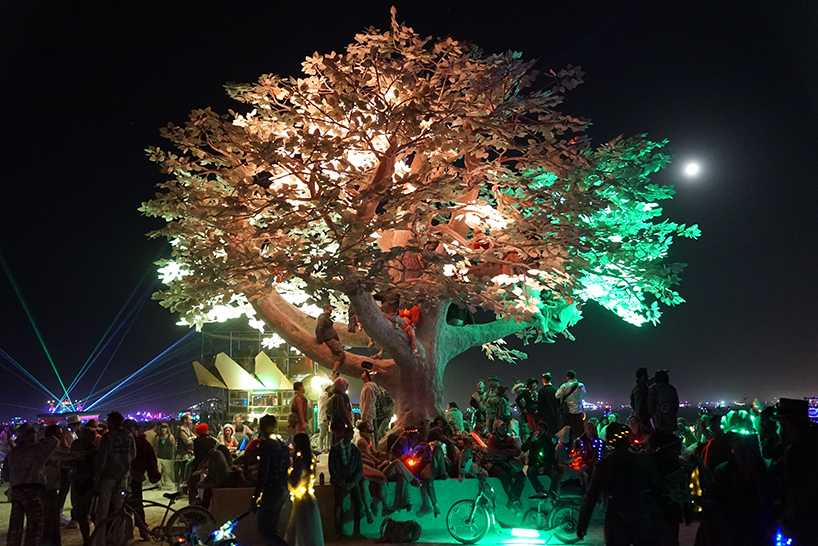 tree of ténéré team collaborates with studio drift at burning man 2017