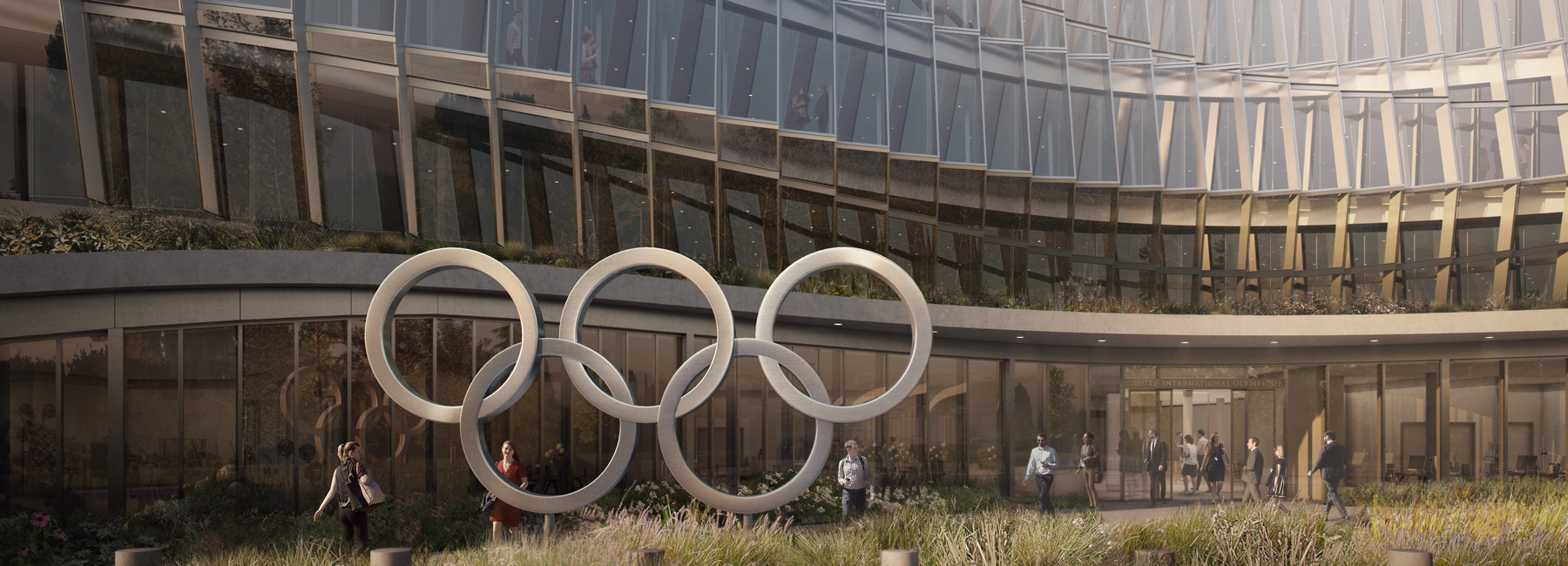 construction of 3XN's olympic house in lausanne underway