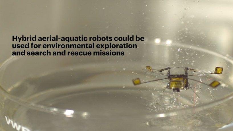 harvard's robobee has two wing-flapping speeds in air and out of water