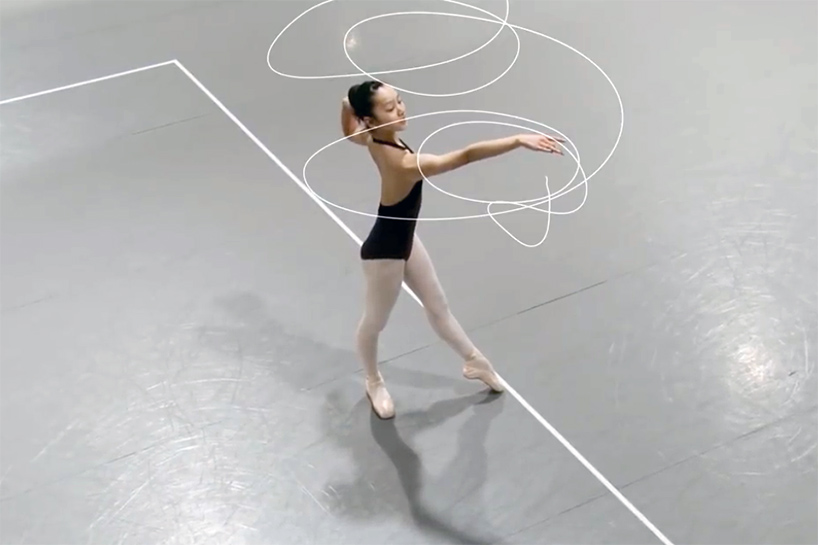 ballerina's movements mesmerizingly traced by algorithmically-generated ...