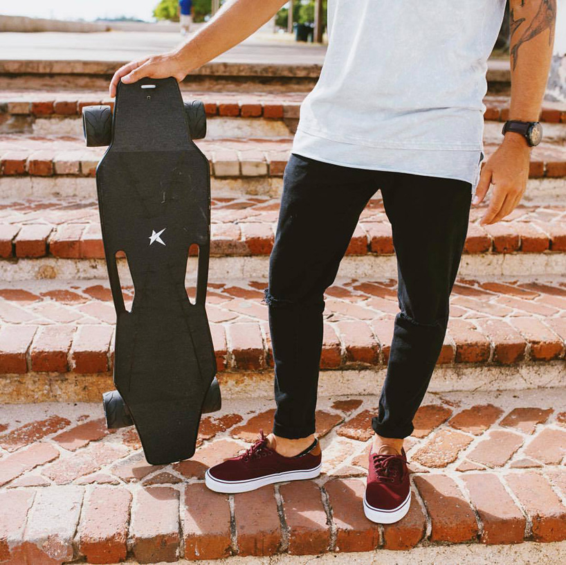 stark mobility's electric skateboard is controlled by weight and motion ...