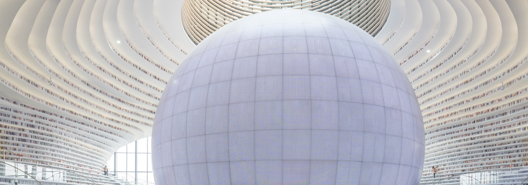 MVRDV shapes tianjin binhai library around spherical auditorium