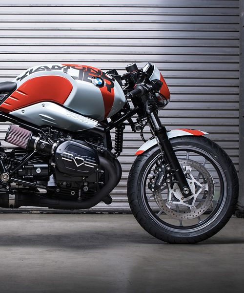 diamond atelier + bridgestone customize the BMW RnineT motorcycle for EICMA