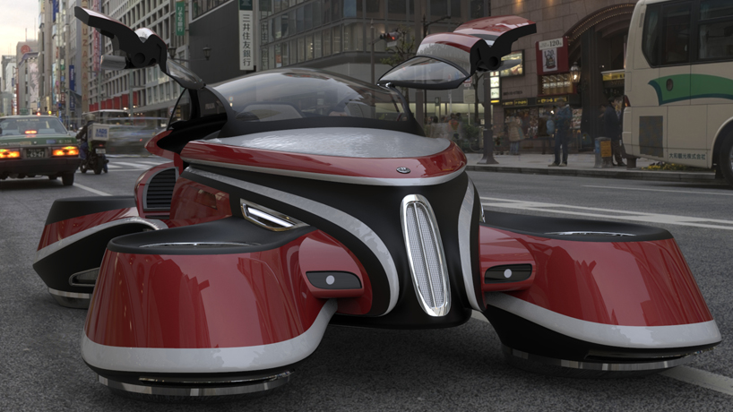 lazzarini's hover coupé is a visionary flying car concept lazzarini's hover coupé is a visionary flying car concept