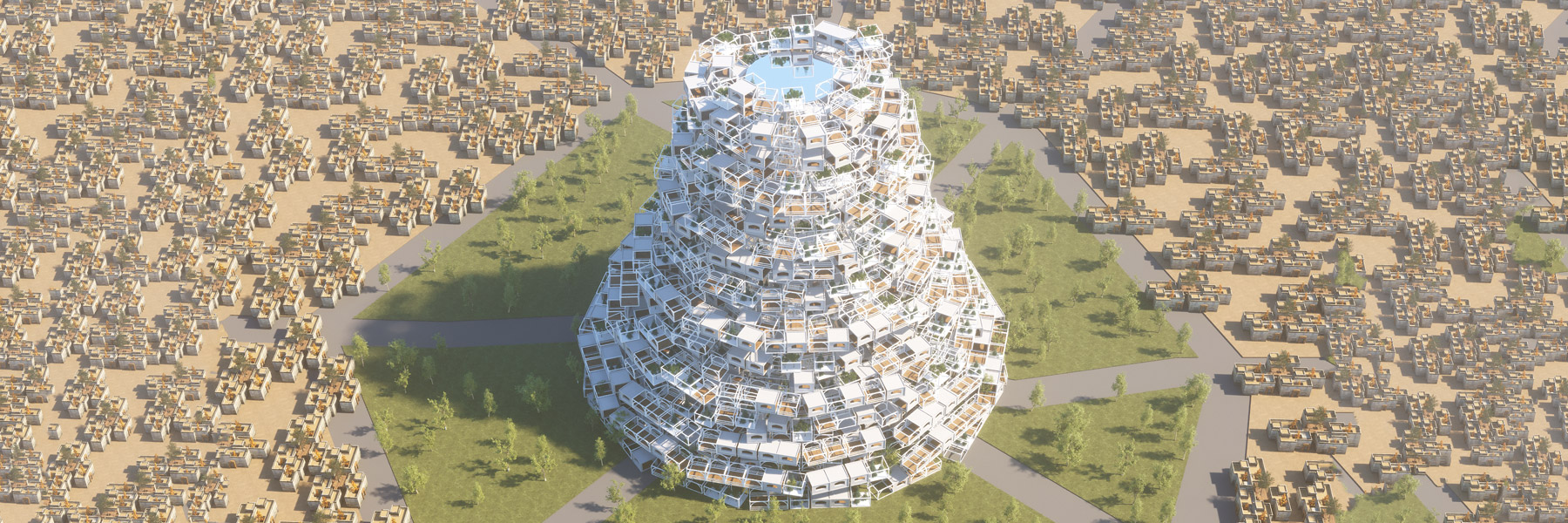 turkish students' new babel tower for the mosul postwar camp competition