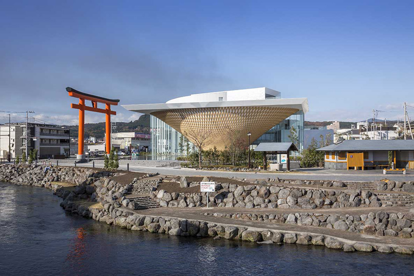 shigeru ban-designed mt. fuji world heritage center opens in japan