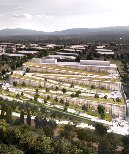 BIG plans google campus in california with terraced roofscapes