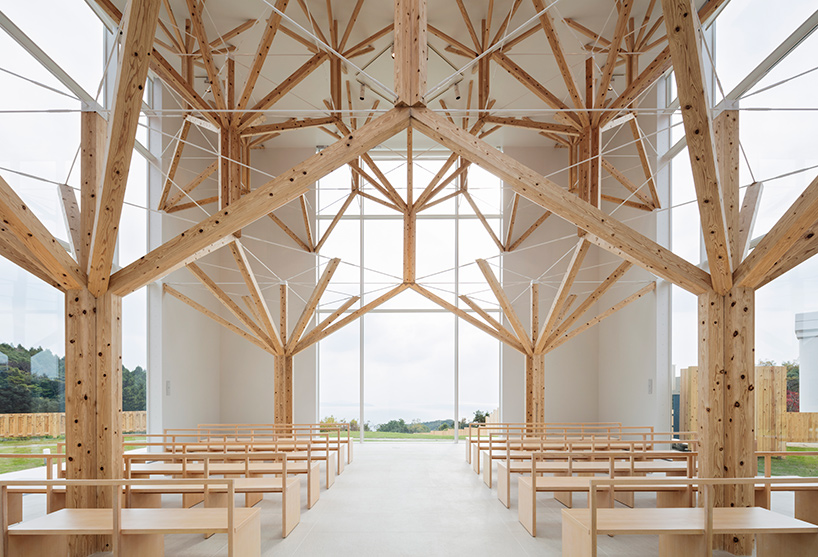 yu momoeda uses fractal geometries to create agri chapel in japan
