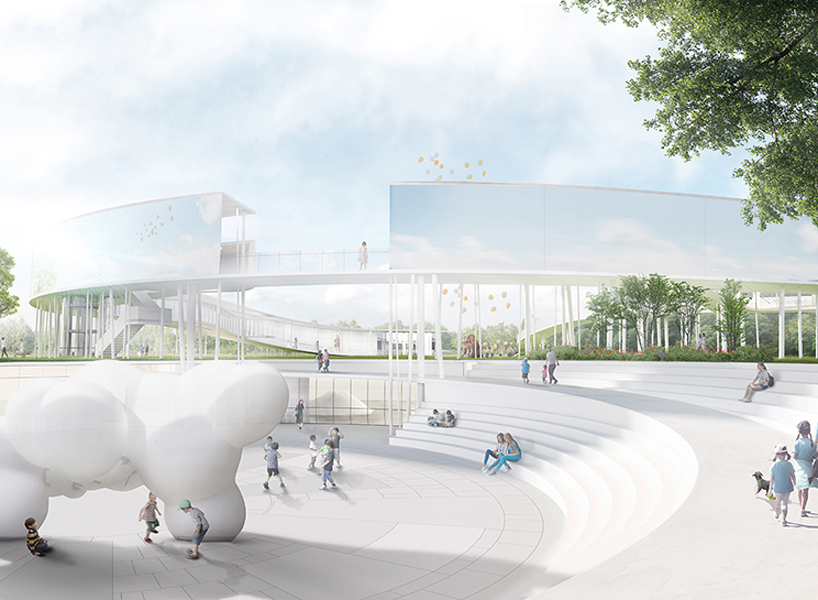 centered on the paths which converge and separate in linear sequence ...