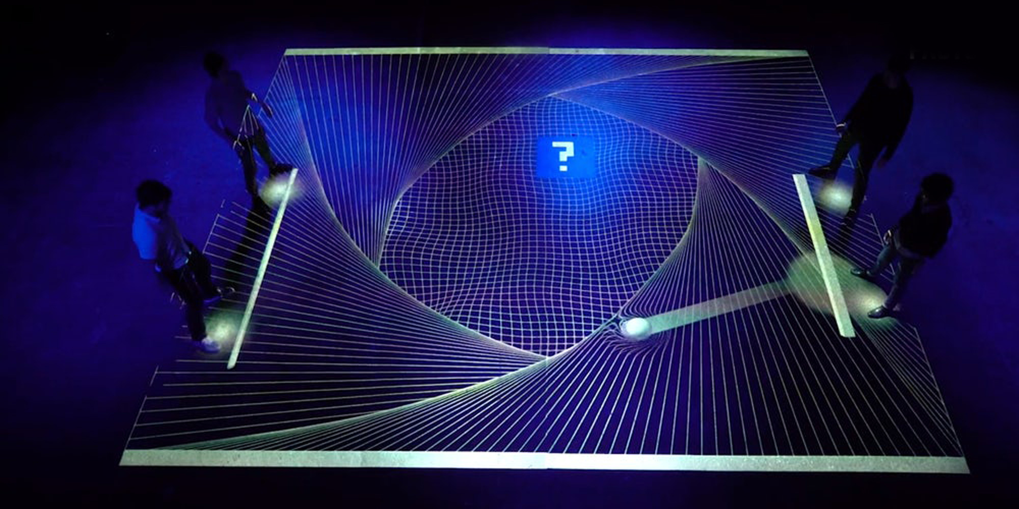 moment factory's grid transforms public space into a life size game of pong