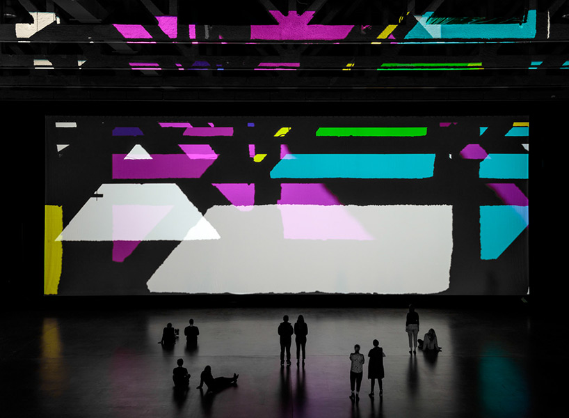 the seemingly simple, yet complex artwork integrates projected light ...