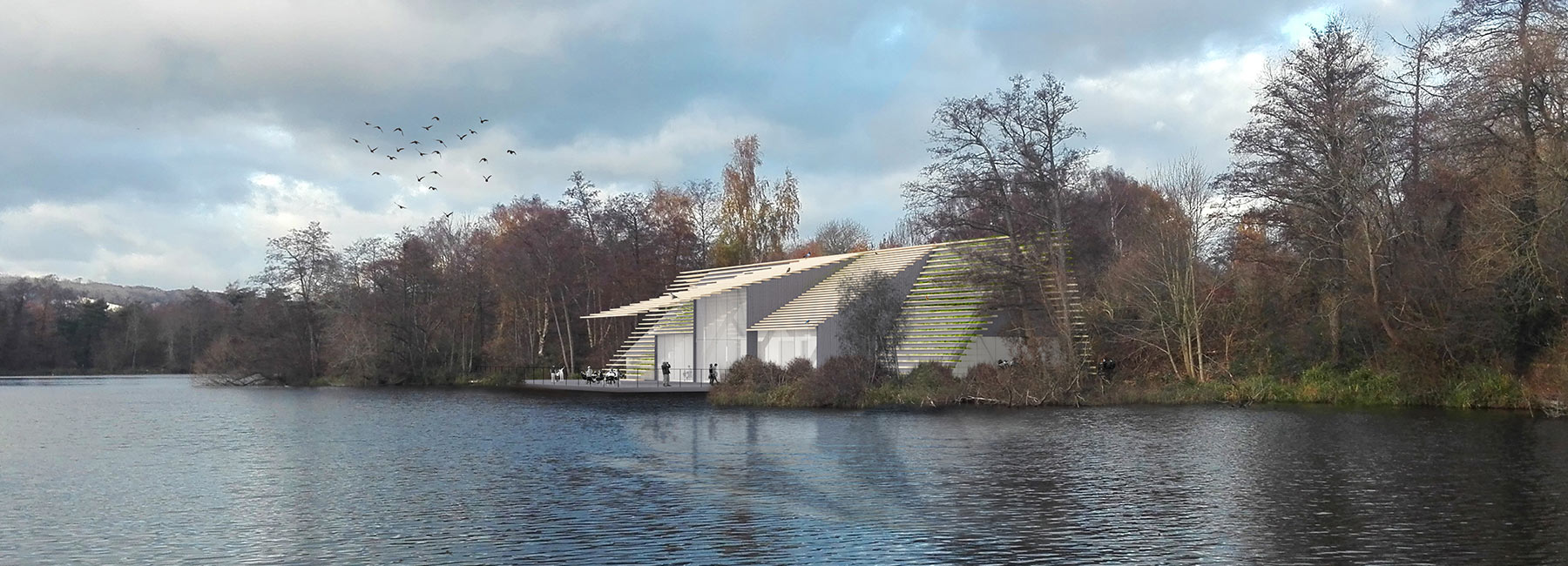 PiM.studio's visitor center for sevenoaks natural reserve in kent acts ...