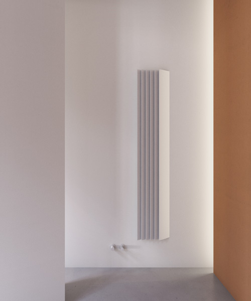 alberto meda designs modular radiator with pleated surfaces for tubes