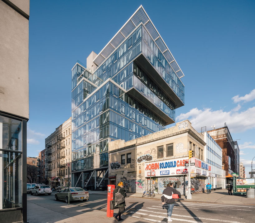 architecture on the flip side: ODA's inverted urban tower at 100 norfolk