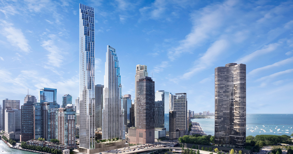 SOM plans '400 lake shore drive' for downtown chicago