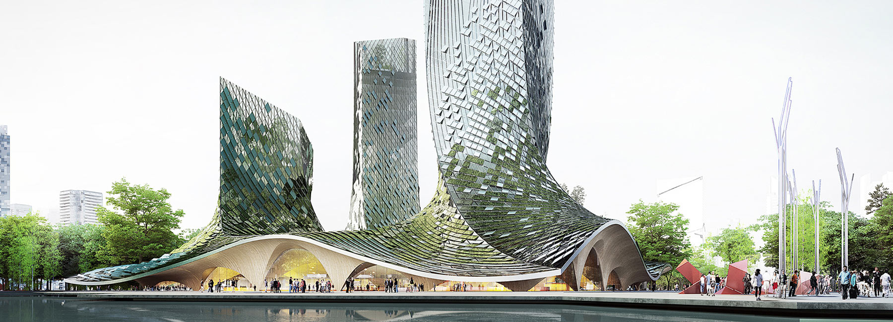 XTU architects presents an algae-covered, organic-shaped building ...