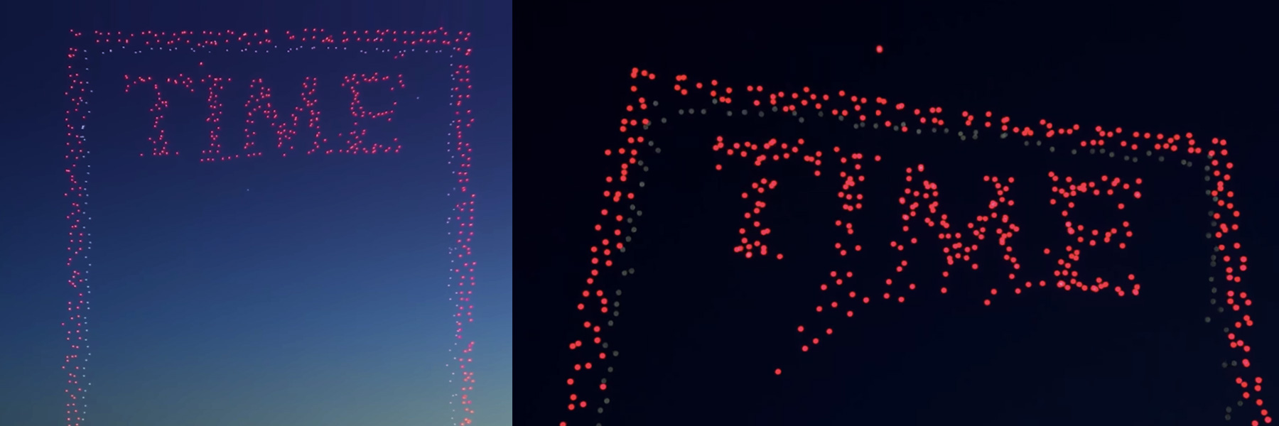 TIME magazine creates its latest cover with 958 drones
