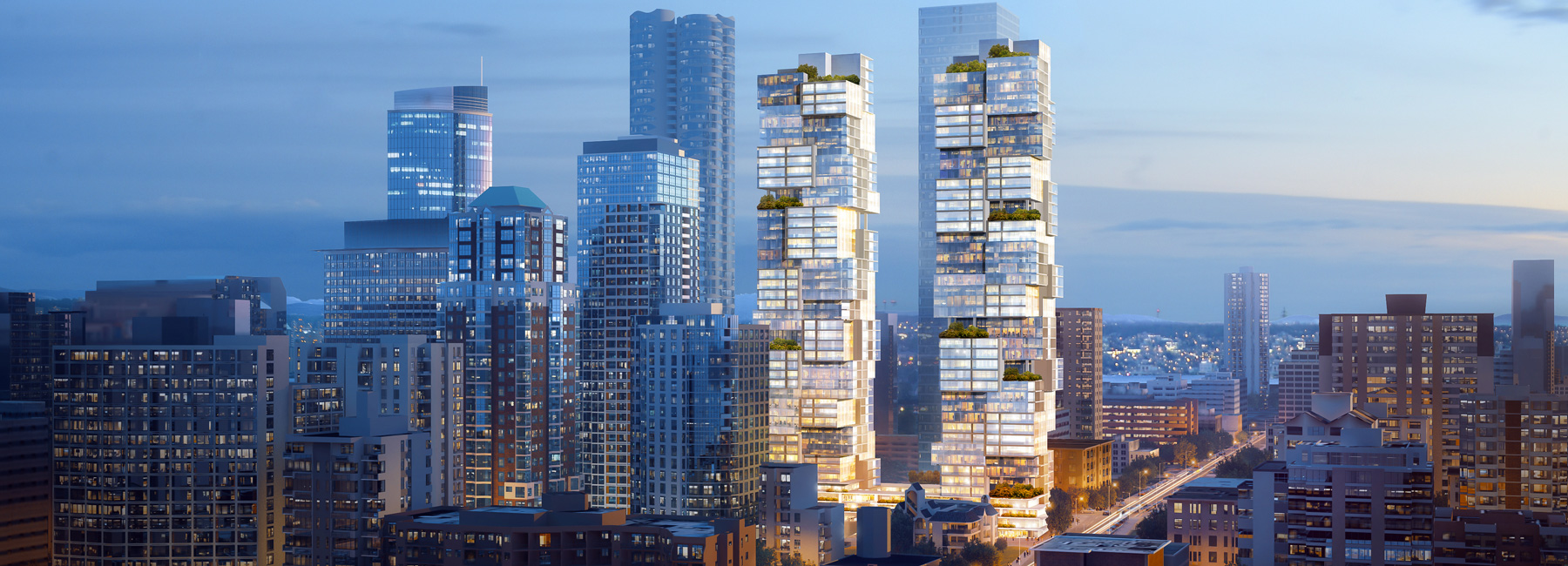 ole scheeren designs twin residential towers with offset volumes to ...
