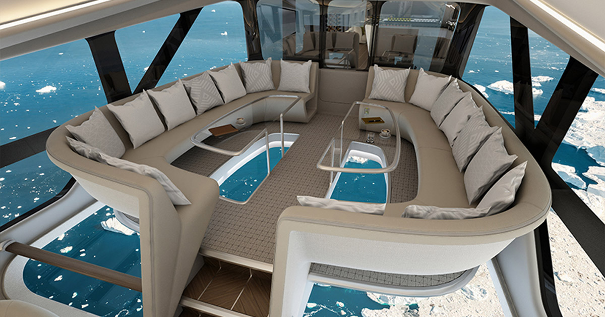design Q unveils luxury cabin design for hybrid air vehicles airlander ...