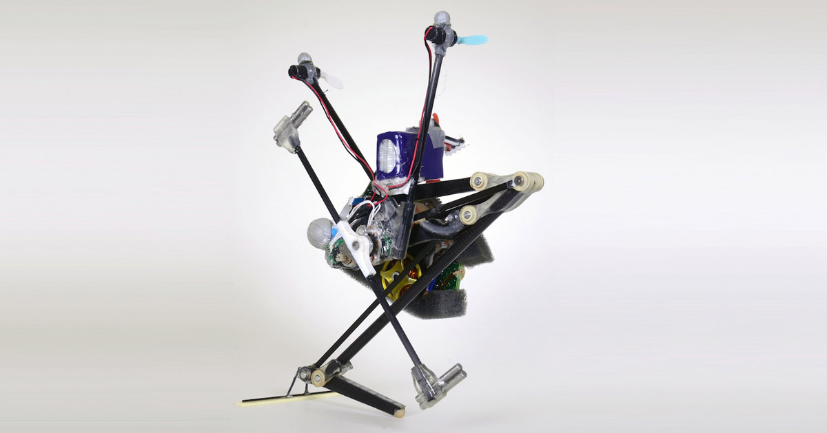 salto-1P is the jumping robot that works like a hyper-aggressive pogo-stick