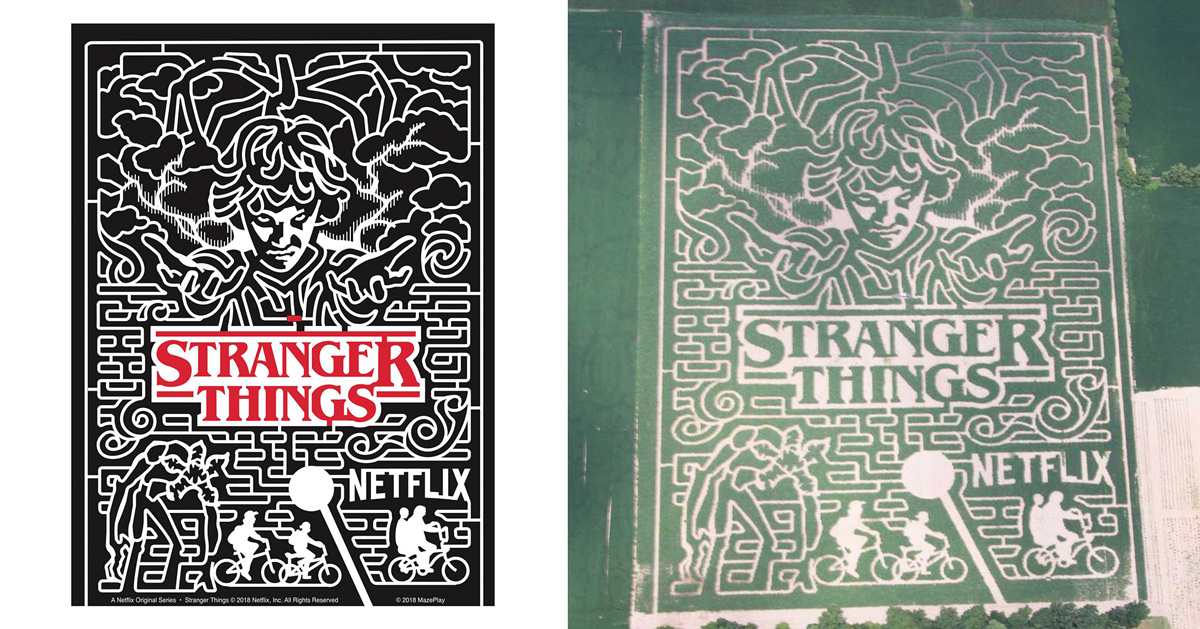 this american corn field has brought to life a 20-acre 'stranger things ...