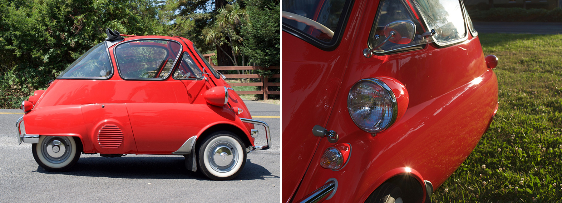 egg-shaped eye candy: inside the bubble-windowed BMW isetta from 1956