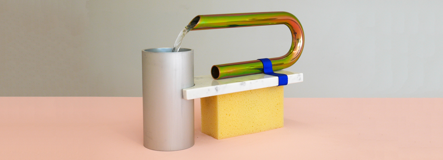 arthur hoffner's fountain series combines ancient forms with PVC pipes ...