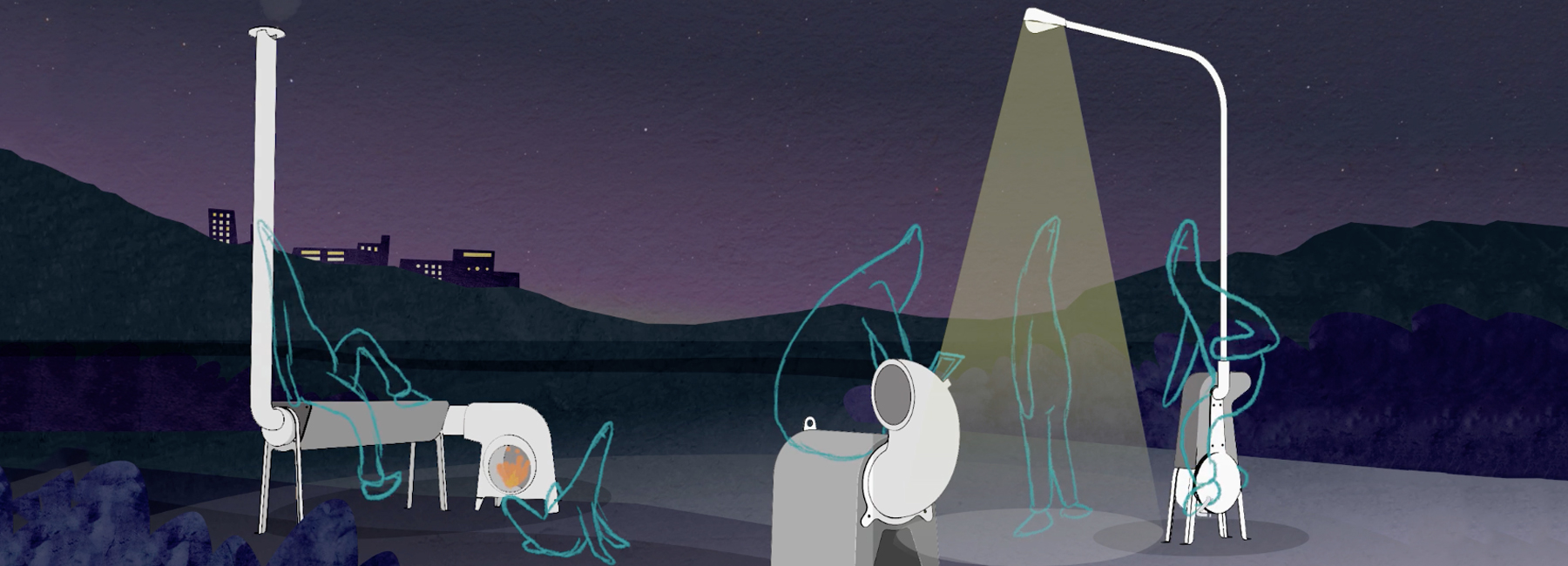 bundook's nocturnal beasts are street furniture for teenagers shaped ...