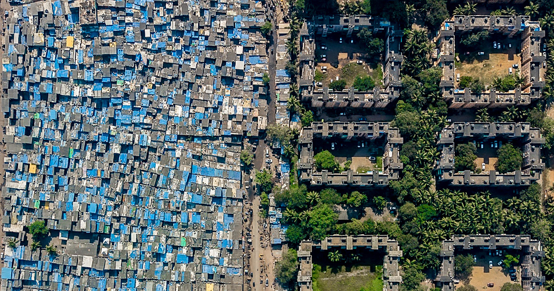 unequal scenes: drone photography documents stark social inequality