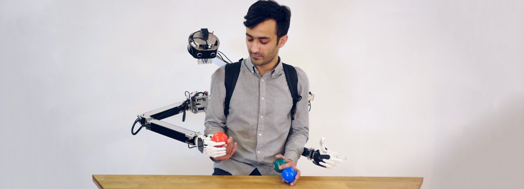 the power of robotic arms gives this guy multiple limbs to work with