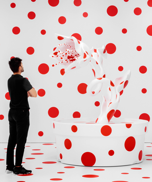 yayoi kusama's giant tulips overrun LA's marciano art foundation with ...