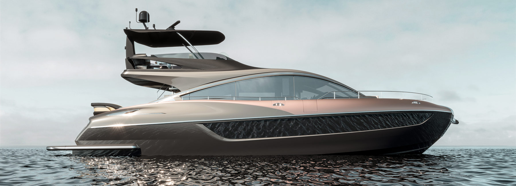lexus reveals its first luxury yacht, the 65-foot LY 650