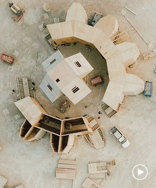 burning man photos by shalaco sching show the festival's building process