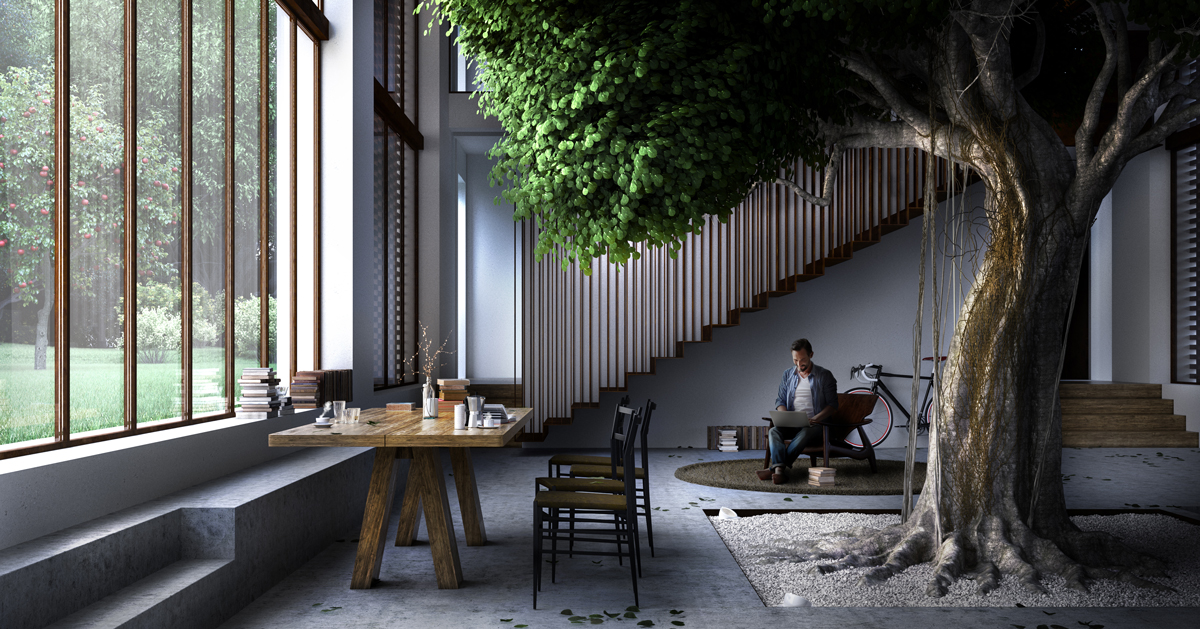 carlo ratti associati to renovate italian farmhouse around 10-meter-high tree