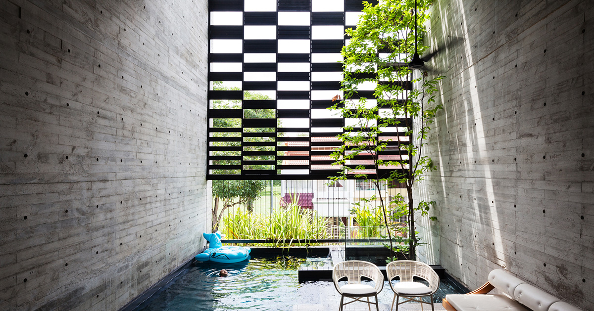 formwerkz incorporates nature in singapore residence through porous layout